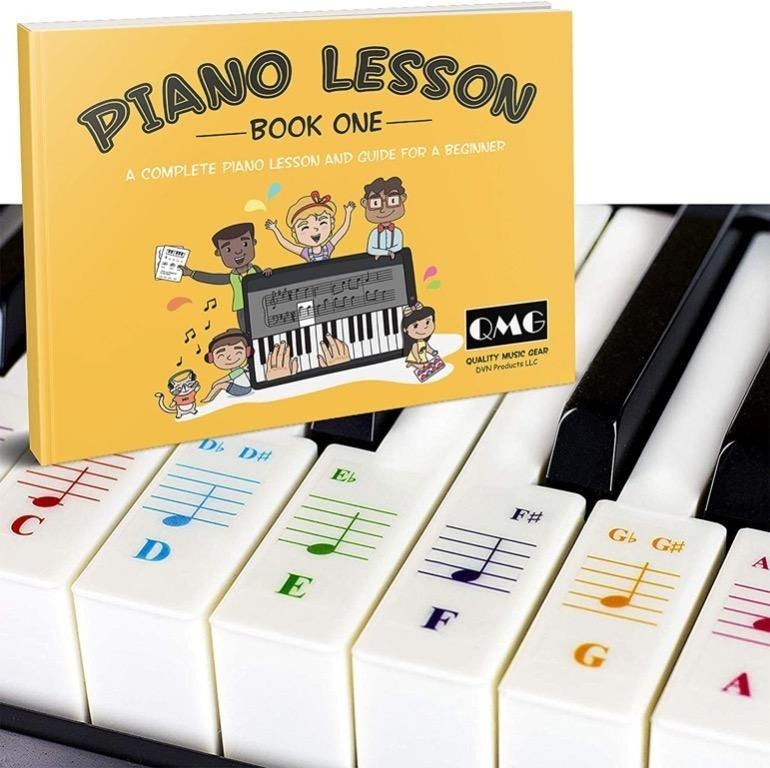 [SG stock] Color Piano and Keyboard Stickers and Complete Color Note ...