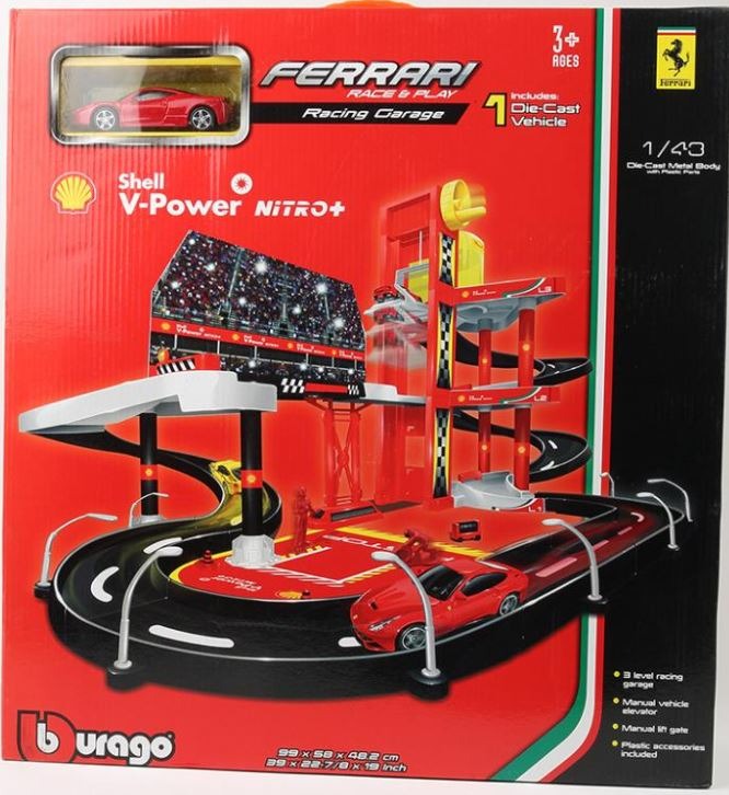 Shell Ferrari Racing Garage Burago - 1/43 Die Cast Ferrari, Hobbies ...