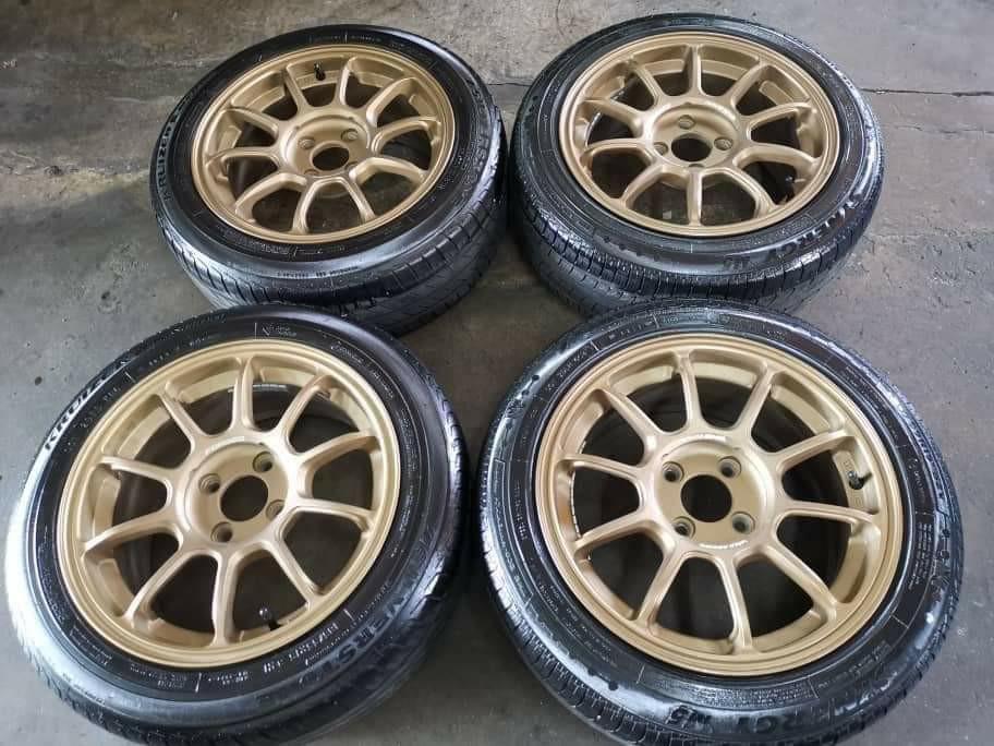 Sportrim Rays Ze40 15" pcd 4x100, Auto Accessories on Carousell
