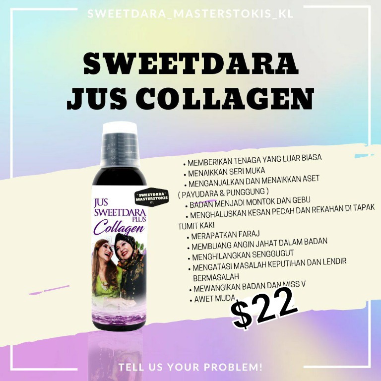 Sweetdara Jus collagen, Beauty & Personal Care, Oral Care on Carousell
