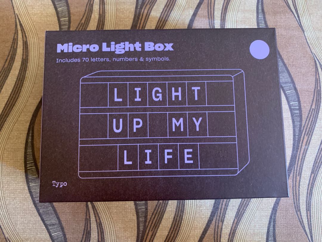Typo Micro Light Box, Furniture & Home Living, Lighting & Fans ...