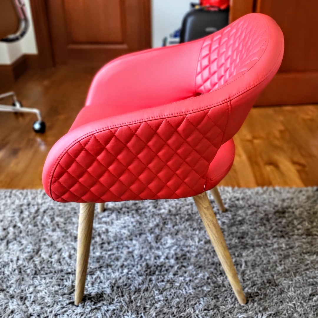 Very good condition, like new - comfy red chair to add colour to your ...