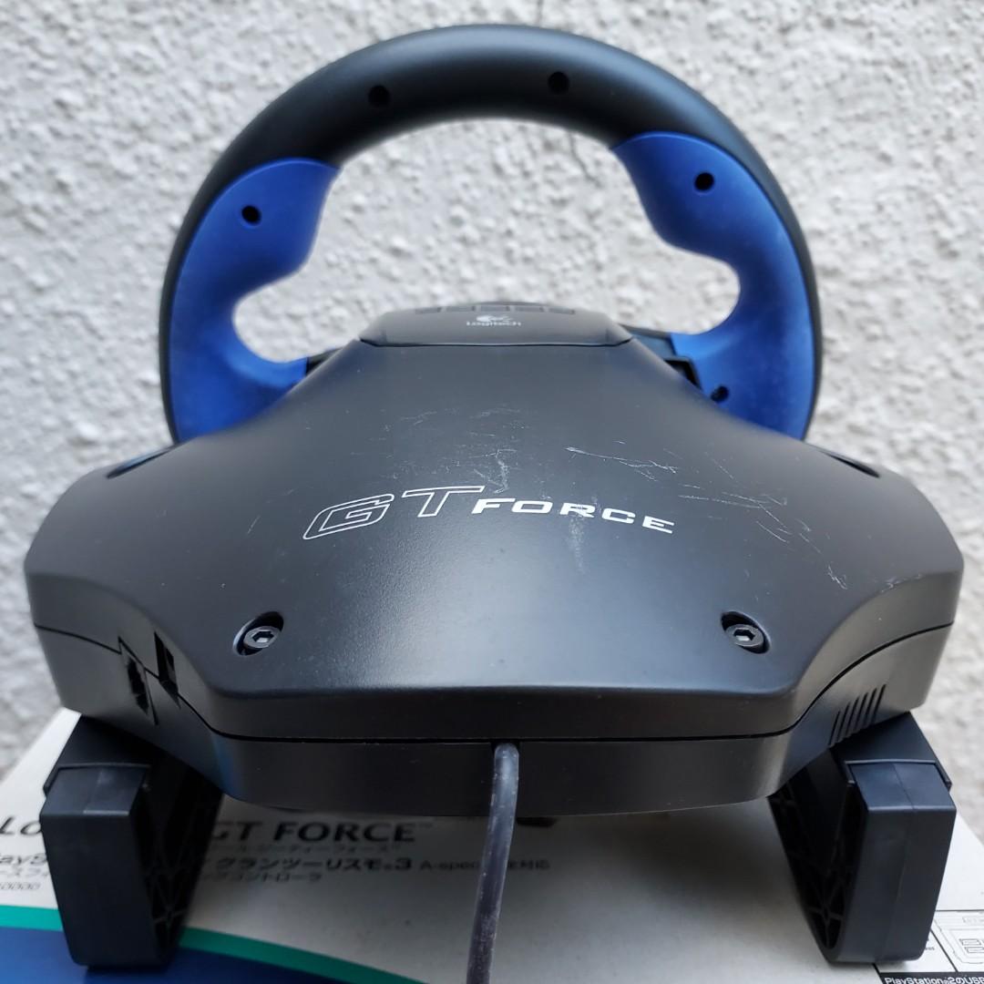 VINTAGE LOGITECH LOGICOOL GT FORCE GRAN TURISMO 3 STEERING WHEEL AND ...