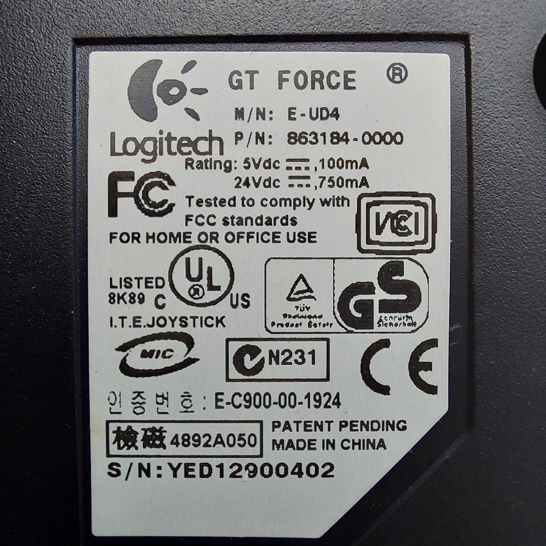 VINTAGE LOGITECH LOGICOOL GT FORCE GRAN TURISMO 3 STEERING WHEEL AND ...