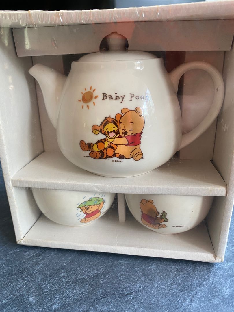Winnie the Pooh Ceramic Tea Set, Furniture & Home Living, Kitchenware ...