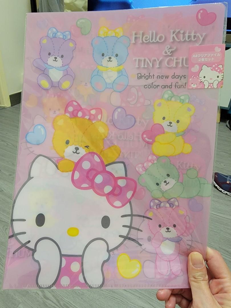 一套 Hello kitty A4 file x 7 個, 興趣及遊戲, 手作＆自家設計, 文具 - Carousell