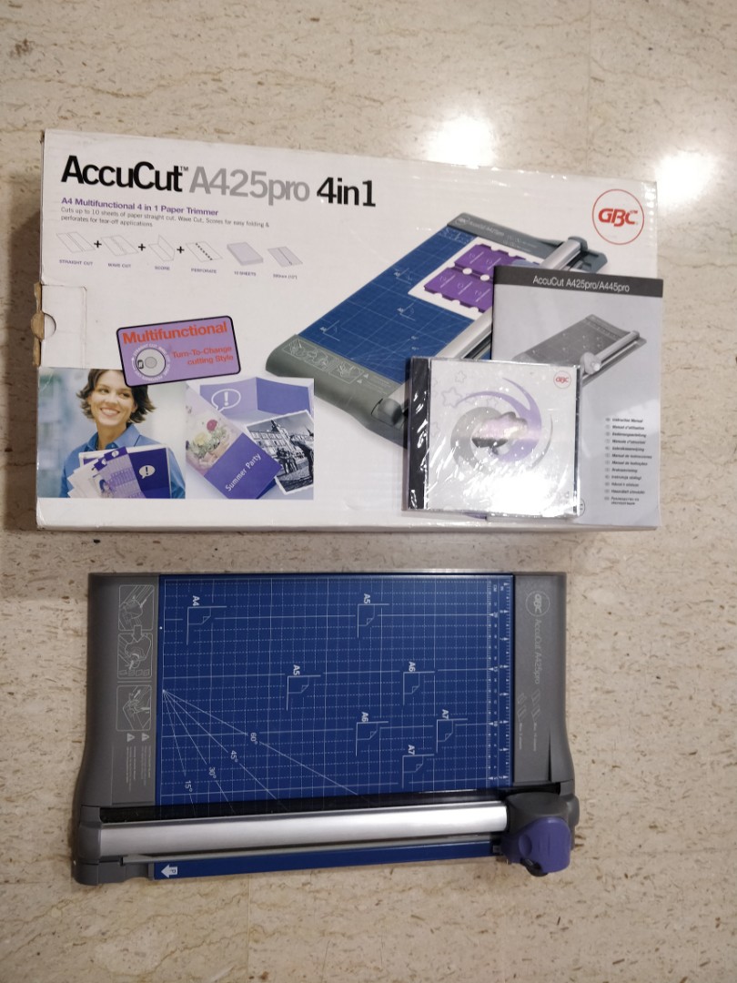 GBC AccuCut A425pro 4in1 paper trimmer cutter, Hobbies & Toys ...