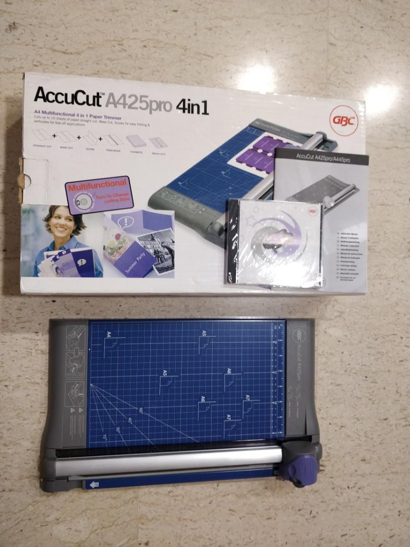 GBC AccuCut A425pro 4in1 paper trimmer cutter, Hobbies & Toys ...