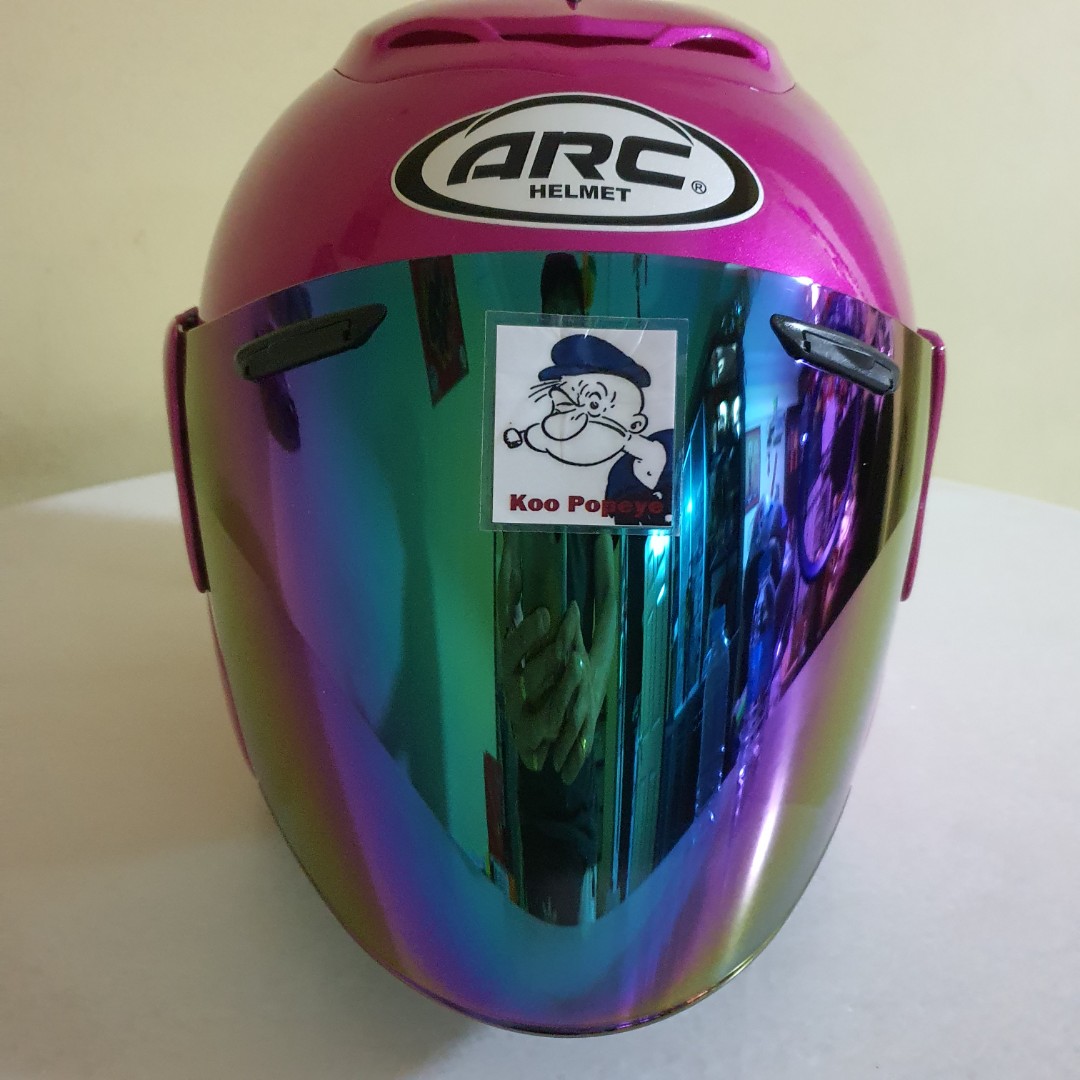 ARC RITZ HELMET PURPLE PINK COLOUR, Motorcycles, Motorcycle Accessories ...