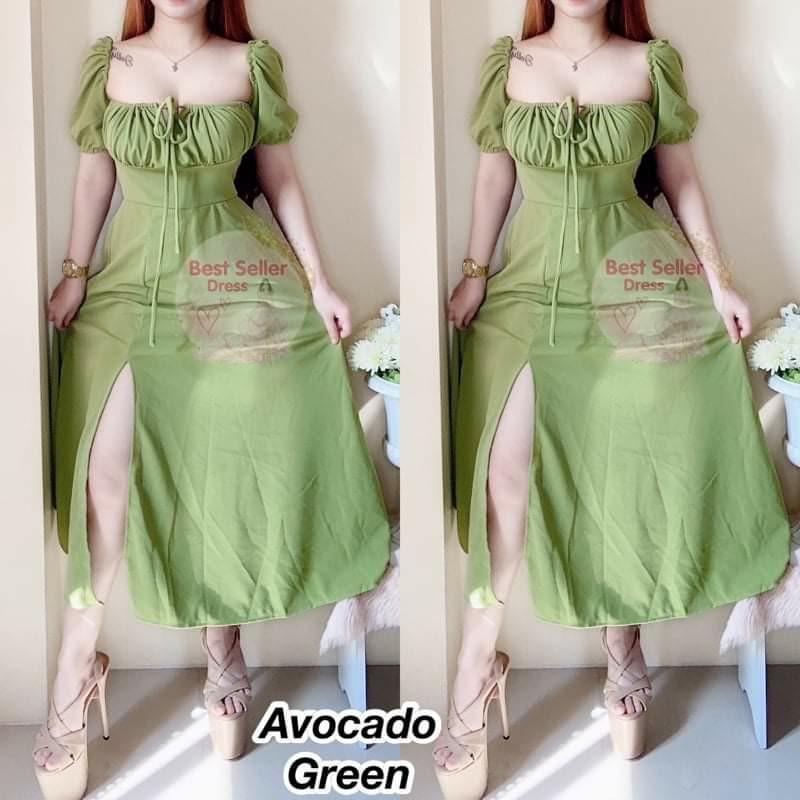 Avocado Green Dress, Women's Fashion, Dresses & Sets, Dresses on Carousell