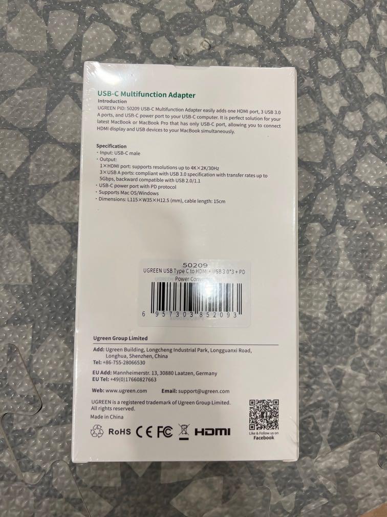 BNIB Ugreen usb-c multifunction adapter - still shrink wrapped!, Mobile ...