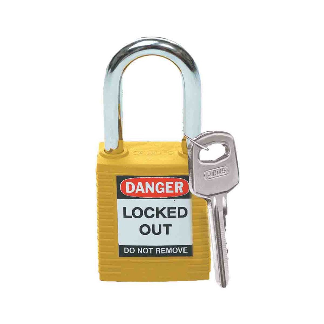 Brand New Brady Lockout / Tagout LOTO Plastic Safety Padlock (Yellow ...