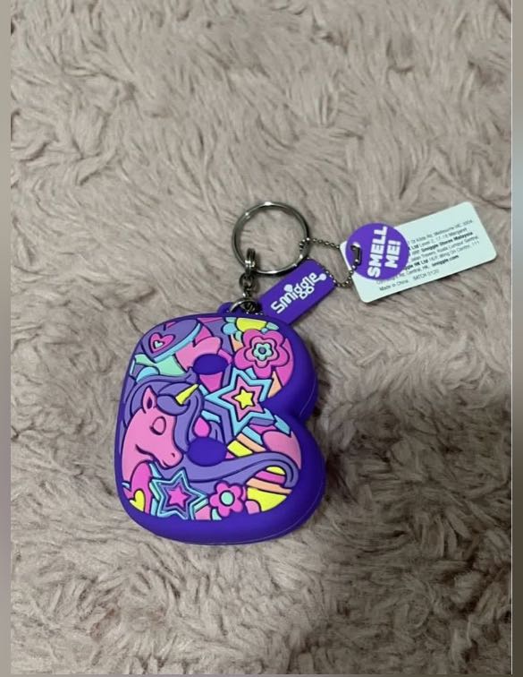 brand new smiggle keychain letter B purple, Babies & Kids, Babies ...