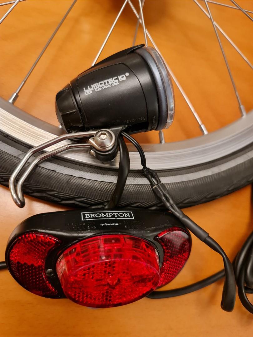 Brompton Dynamo Front wheel with Front and Rear Lights, Sports ...