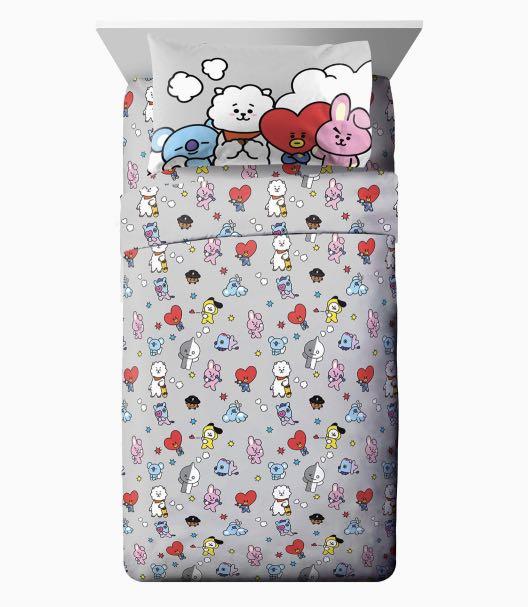 BT21 4pc Twin Bed Set, Furniture & Home Living, Bedding & Towels on ...