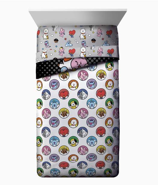 BT21 4pc Twin Bed Set, Furniture & Home Living, Bedding & Towels on ...