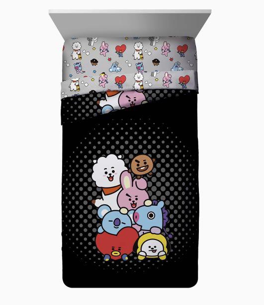 BT21 4pc Twin Bed Set, Furniture & Home Living, Bedding & Towels on ...