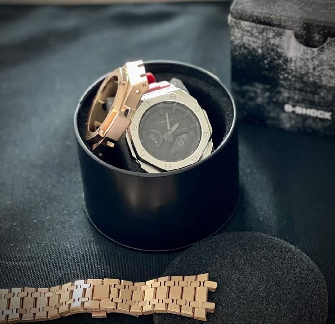 Casio casioak rosegold barely used Casio Gshock, Men's Fashion, Watches ...