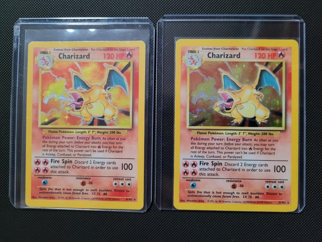 Charizard base set pokemon TCG (Played), Hobbies & Toys, Toys & Games ...