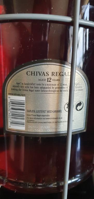 Chivas Regal 12 Years Magnum Cannon 4.5L, Food & Drinks, Alcoholic ...