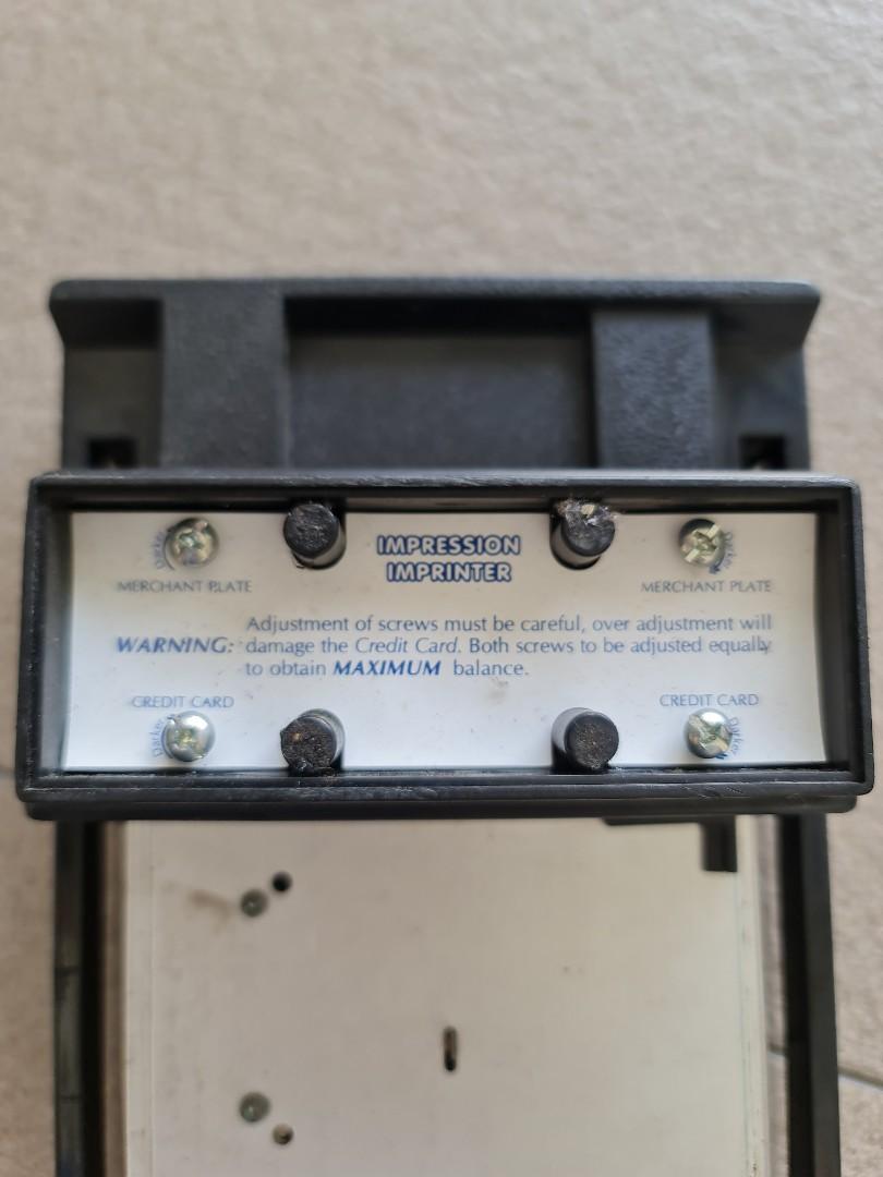 Credit Card Impression Imprinter Machine / [VINTAGE COLLECTIBLE] MANUAL ...