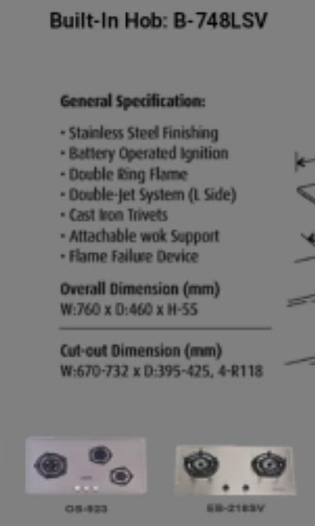 Ellane Gas Hob, TV & Home Appliances, Kitchen Appliances, Hobs & Hoods ...