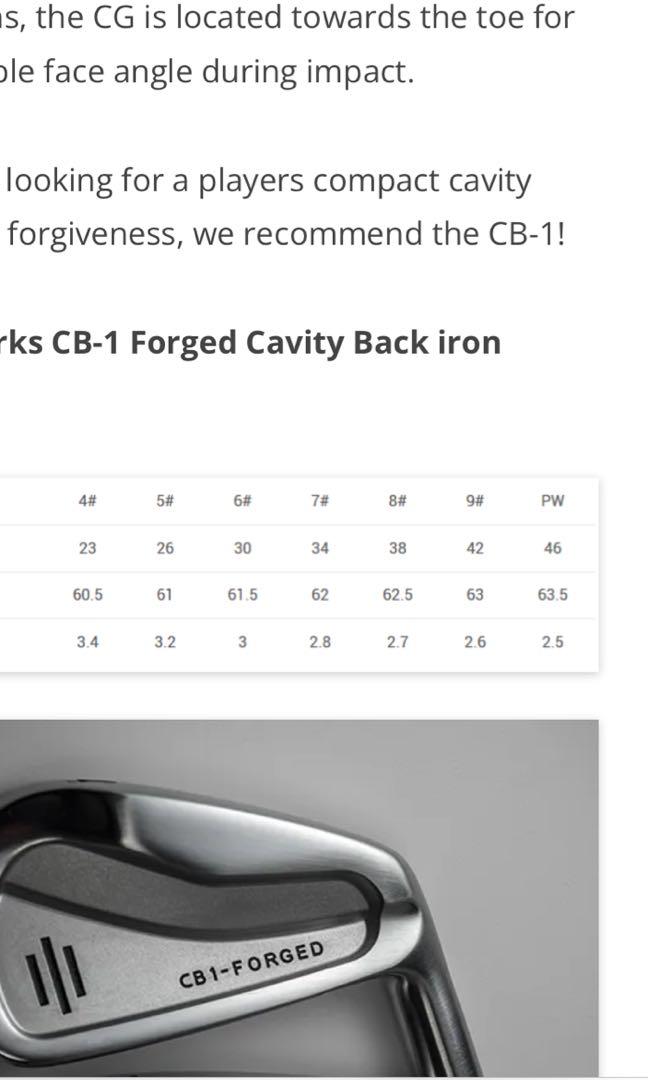 Grindworks cb1 irons, Sports Equipment, Other Sports Equipment and ...
