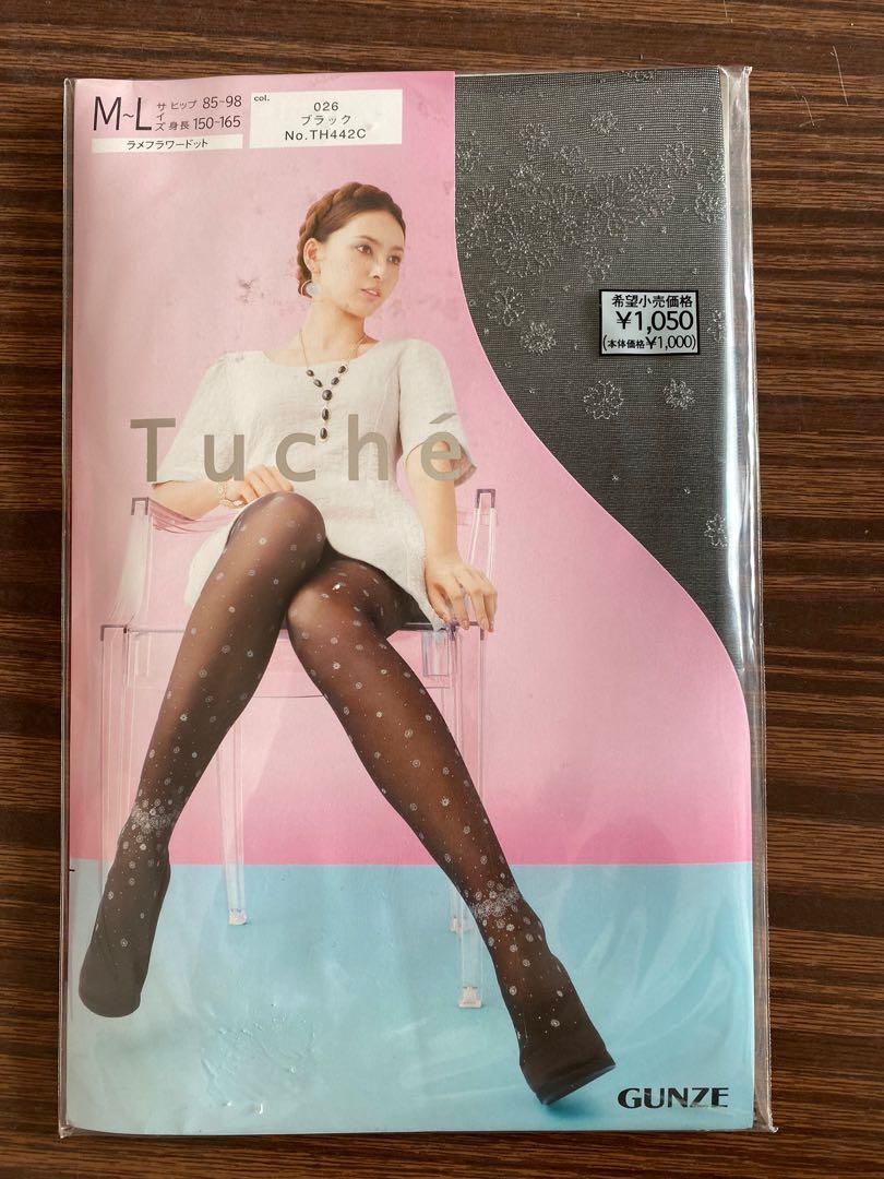 GUNZE Tuche 日本製Lame花紋圓點絲襪褲TH442C, 女裝, 手錶及配件, 襪褲襪 - Carousell