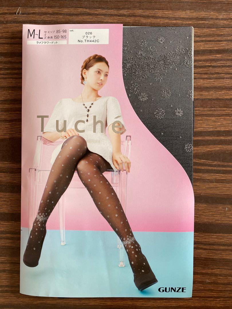 GUNZE Tuche 日本製Lame花紋圓點絲襪褲TH442C, 女裝, 手錶及配件, 襪褲襪 - Carousell