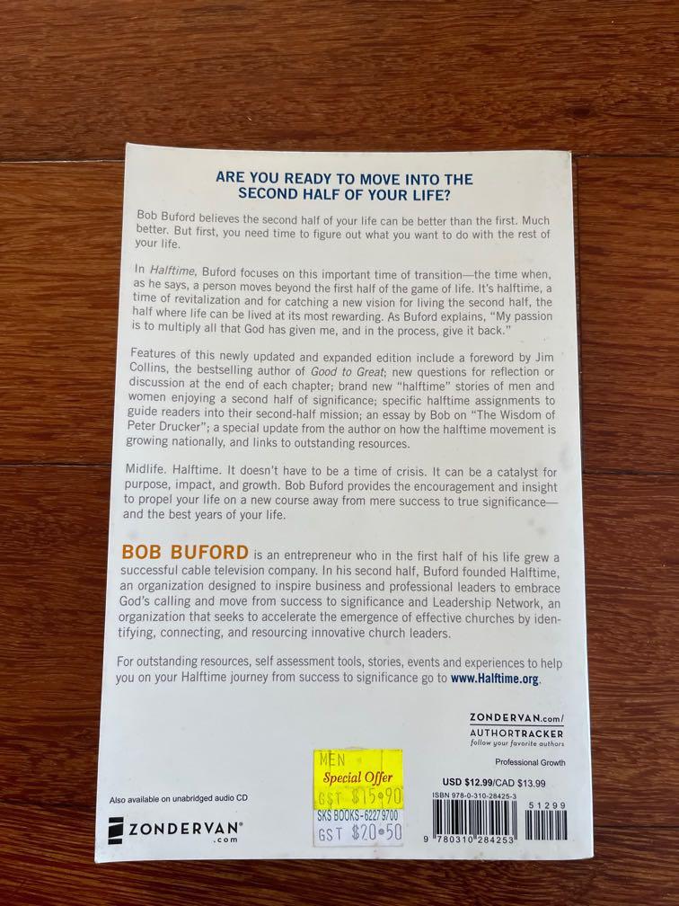 Half Time by Bob Buford, Hobbies & Toys, Books & Magazines, Religion ...