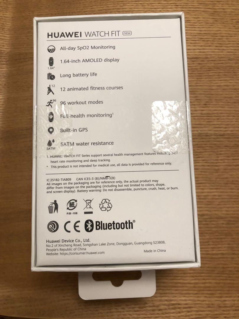 Huawei watch fit Black, Health & Nutrition, Health Monitors & Weighing ...