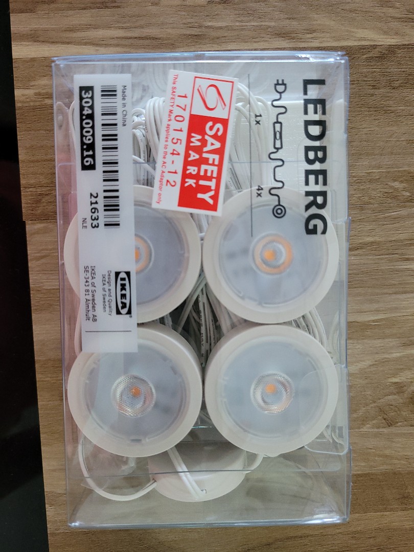 Ikea Ledberg Led lights, Furniture & Home Living, Lighting & Fans ...