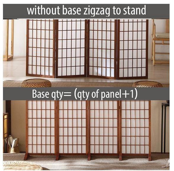 Japanese Shoji Style Grid Design Partition / Folding Screen Divider ...