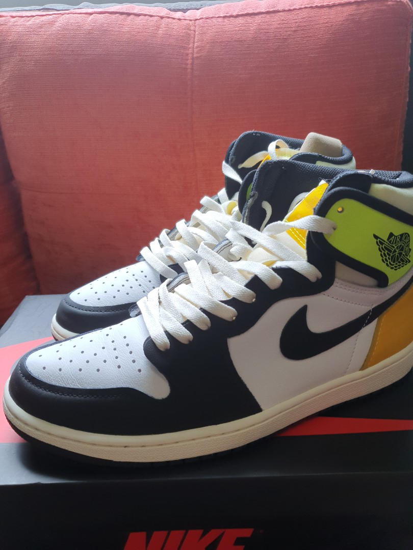 Jordan 1 Volt Gold High, Men's Fashion, Footwear, Sneakers on Carousell