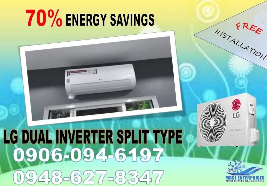 LG DUAL INVERTER SPLIT TYPE WITH FREE INSTALLATION, TV & Home ...