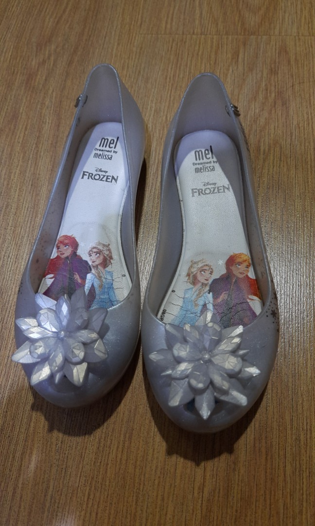 Mini Melissa Ultra Girl Frozen shoes in white, Babies & Kids, Babies ...