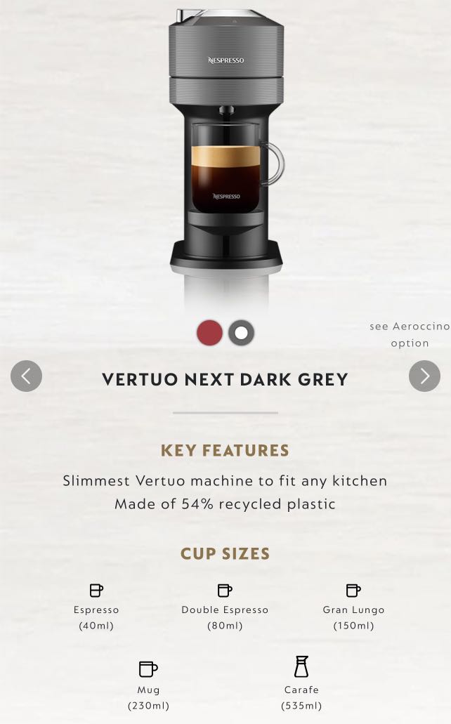 Nespresso - Virtuo Next, TV & Home Appliances, Kitchen Appliances ...