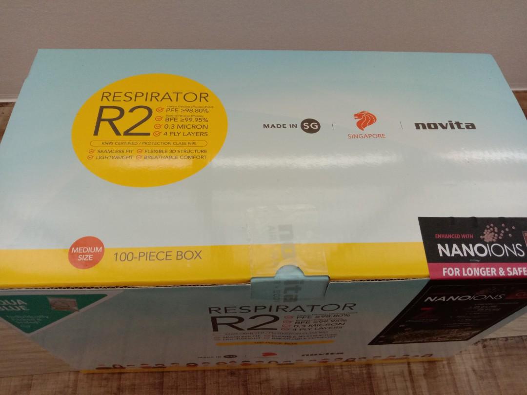 Novita R2 Respirator Mask N95, Health & Nutrition, Face Masks & Face ...