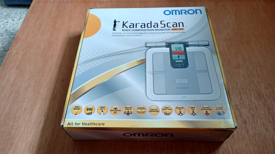 Omron Karada Scan Body composition monitor HBF-375, Health & Nutrition ...
