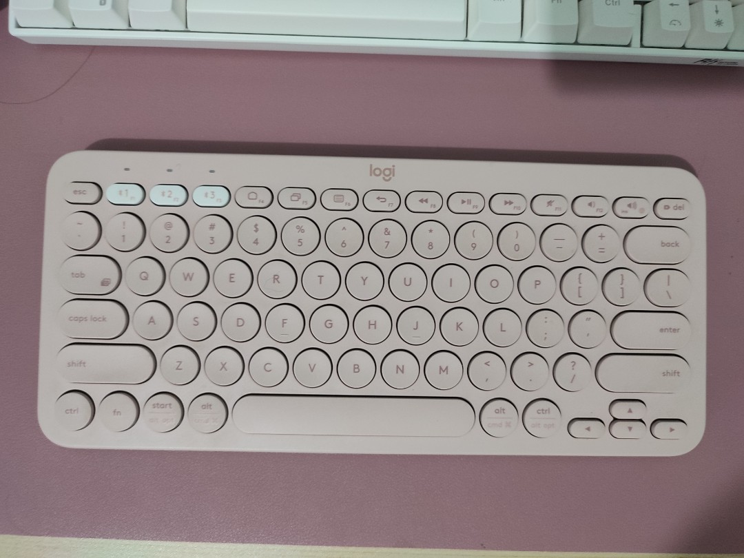 Pink Logitech K380 keyboard multi-device, Computers & Tech, Parts ...