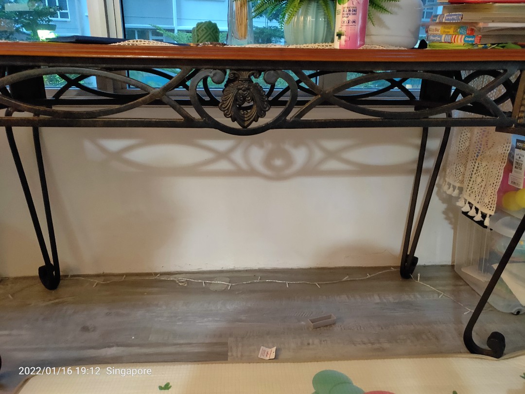 Preloved Antique Wooden/Glass Side Table, Furniture & Home Living ...