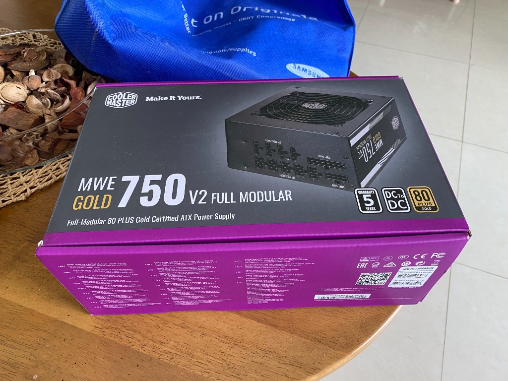 PSU Cooler Master 750W V2 80+ Gold, Computers & Tech, Parts ...