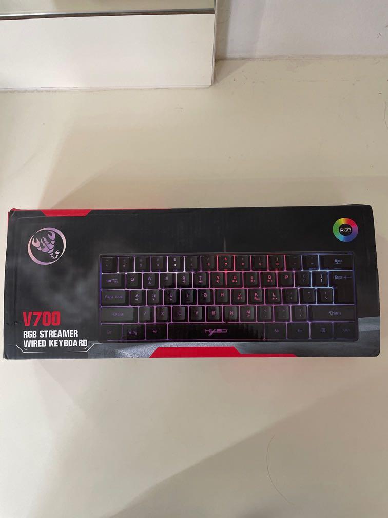 RGB V700 gaming keyboard 61 key, Computers & Tech, Parts & Accessories ...