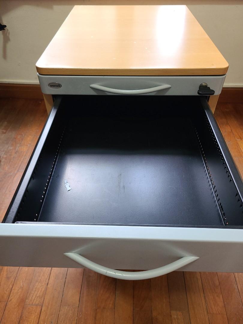Rollable office cabinet desk storage - great condition, Furniture ...