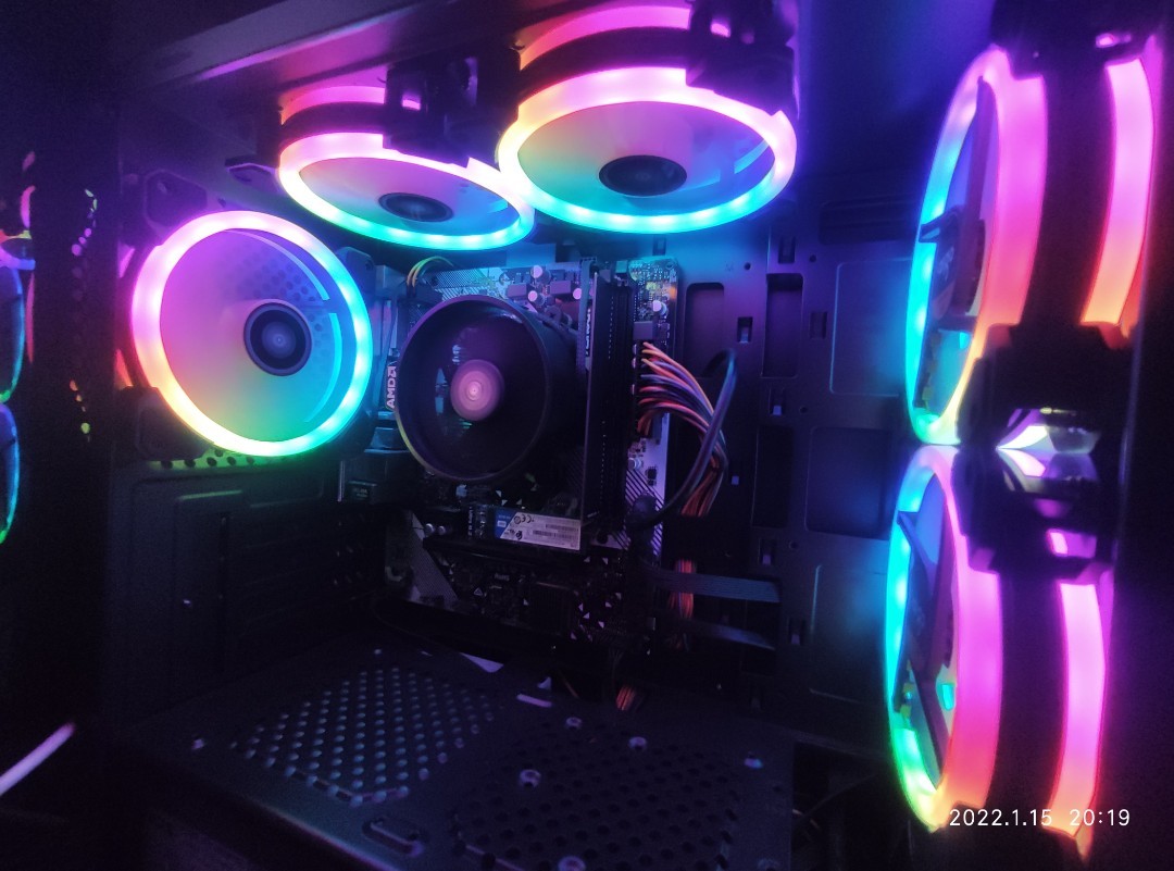 Ryzen 3200G budget rgb gaming pc argb tecware pubg dota moba wfh cheap ...