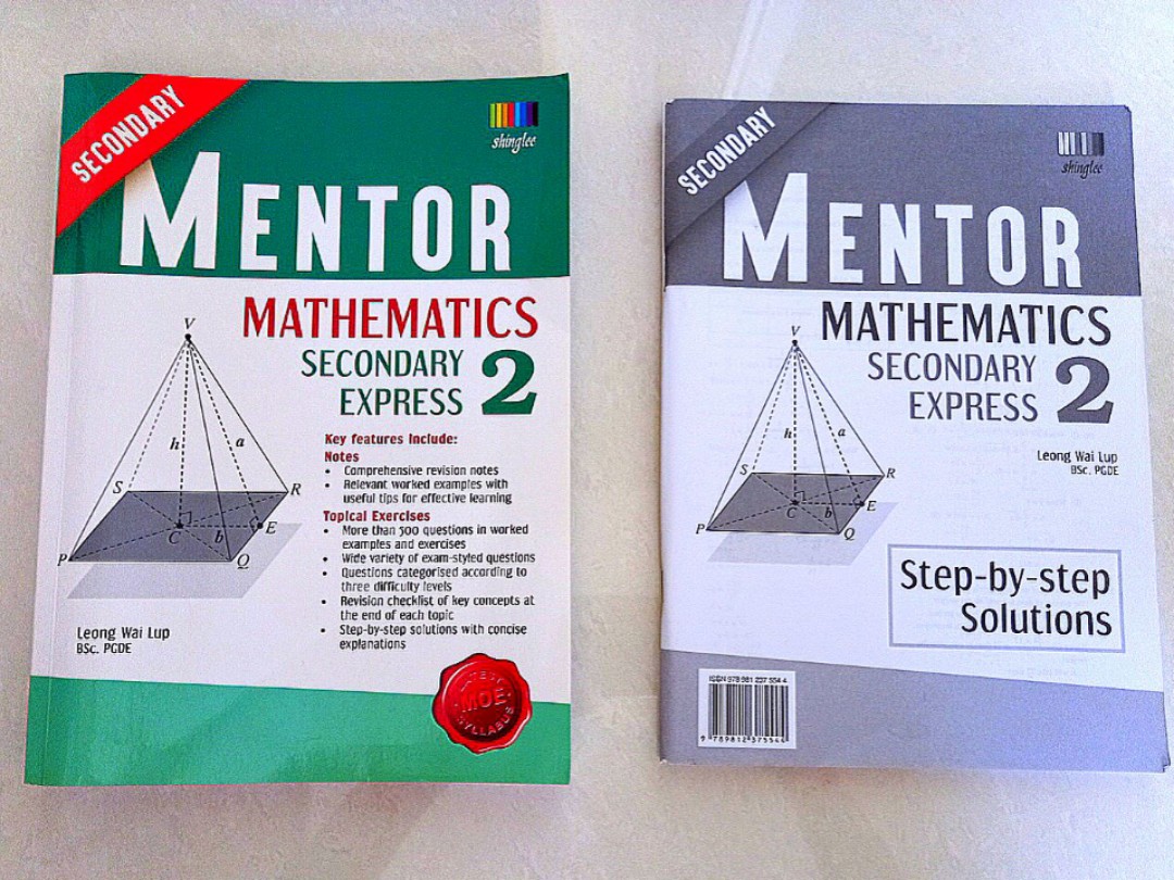 (NEW) Shinglee Mentor Secondary 2 Express Mathematics, Hobbies & Toys ...