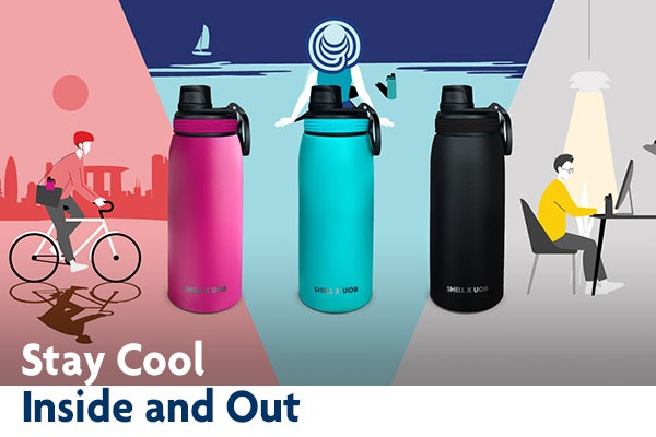 Shell x UOB Oasis Sports Bottle Stickers Voucher, Tickets & Vouchers ...