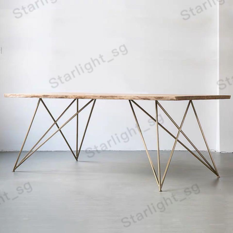 Solid Wood Office Table Study desk Study Table Dining Table Natural ...