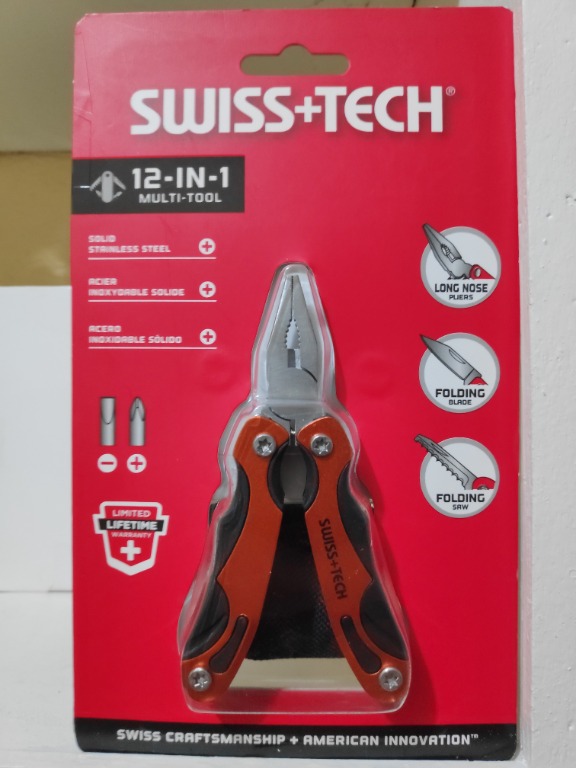SWISS+TECH 12-in-1 Multi-Tool Multitool, Furniture & Home Living, Home ...