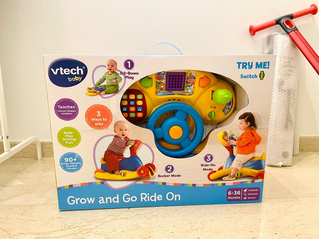 The VTech Grow and Go Ride-on, Babies & Kids, Infant Playtime on Carousell
